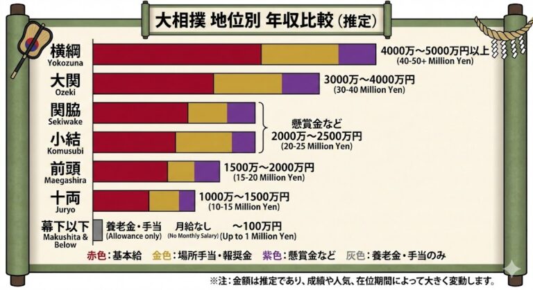 力士の年収はどれくらい？幕内・十両の給料を徹底比較 | いろいろブログ